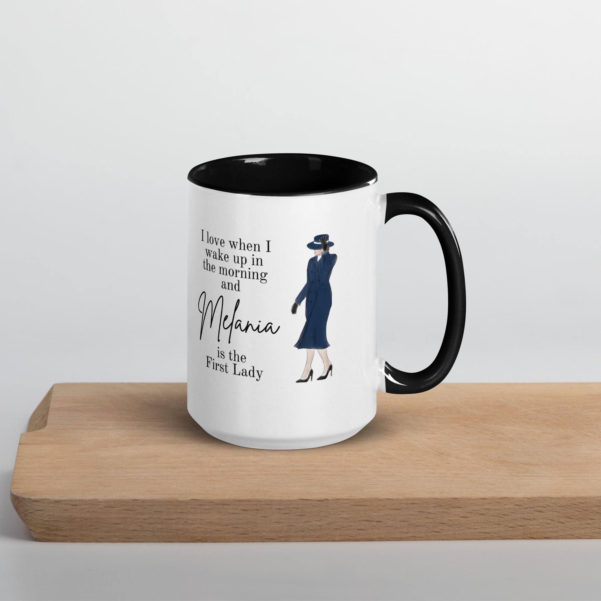 Melania Trump - First Lady Inauguration Day Outfit Mug With Color ...