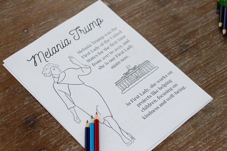 Melania Trump, Usha Vance, Ivanka Trump Printable Coloring Pages ...