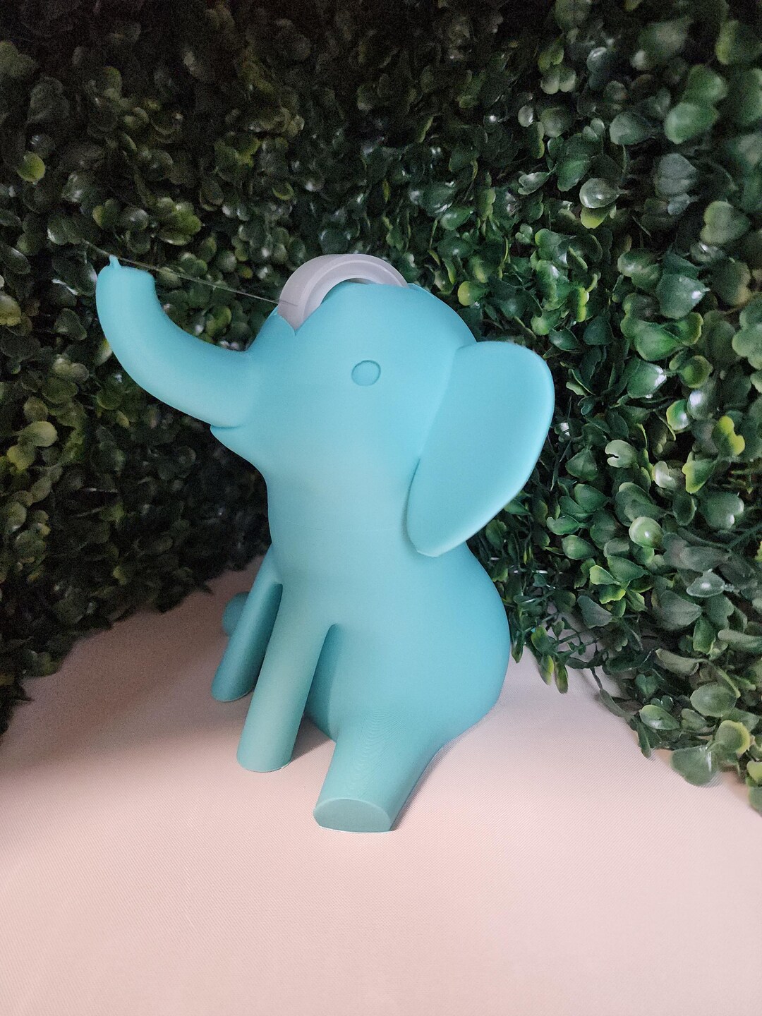 Teal Elephant Tape Dispenser With Body Hideaway for Thumb-tacks or ...