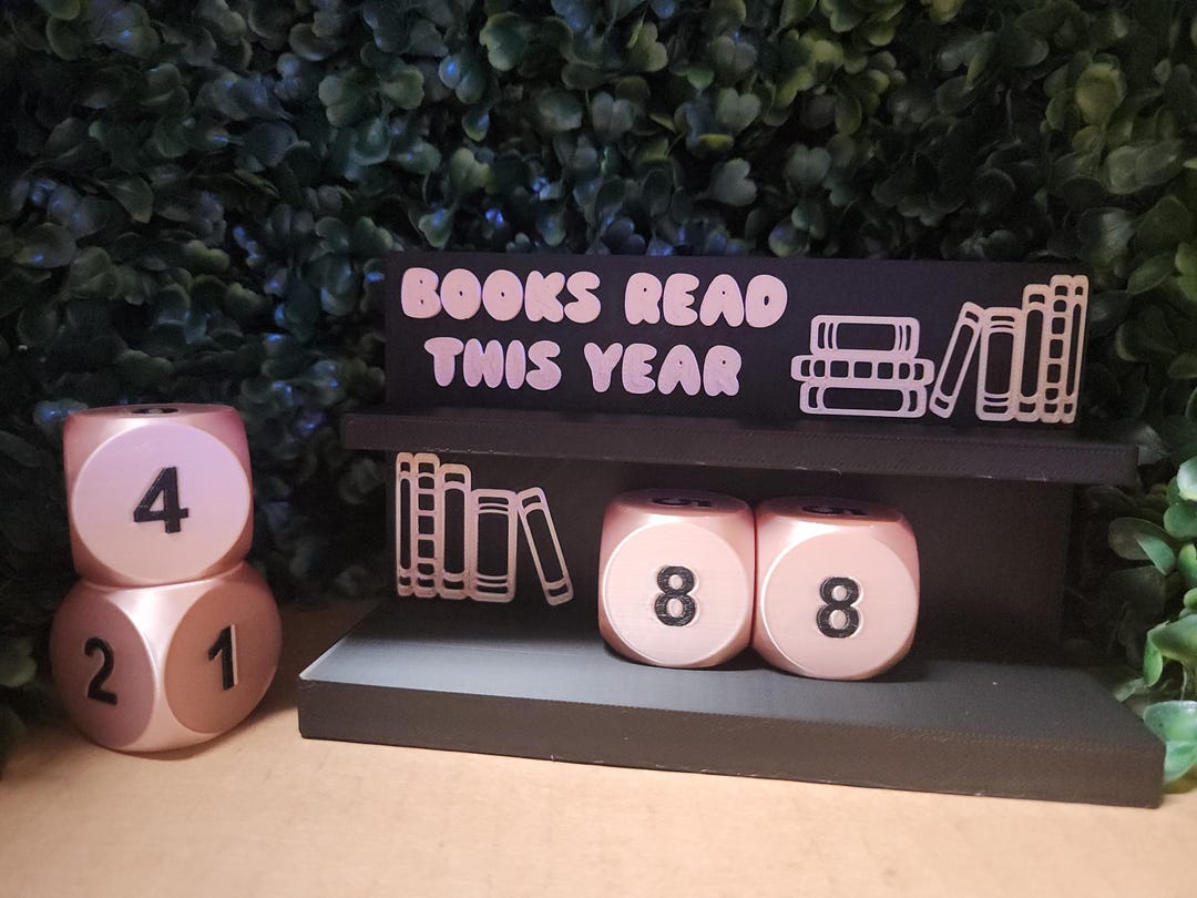 Personalized 3D Printed Book Tracker: Reading Goal Counter With ...