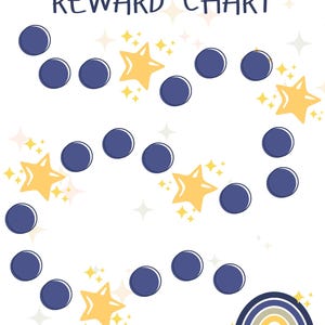 Kids Reward Chart Star Tracker Digital Print for Rewards - Etsy