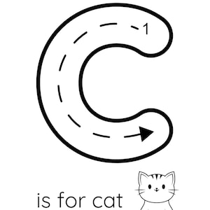 A-Z Alphabet Tracing and Coloring Sheets for Kids | Digital Download - Etsy