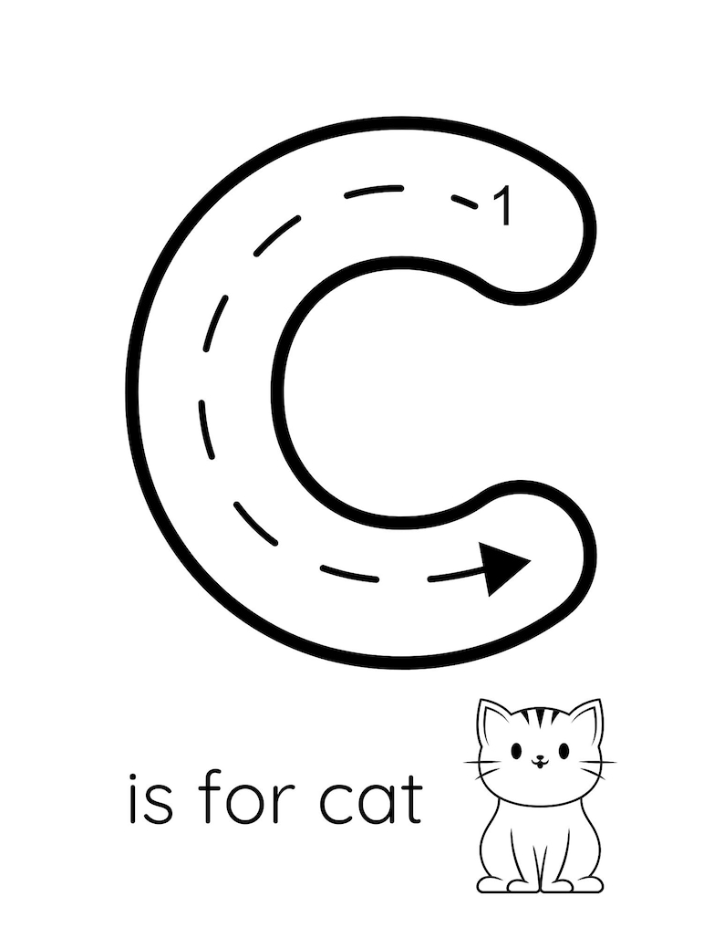 A-Z Alphabet Tracing and Coloring Sheets for Kids | Digital Download - Etsy