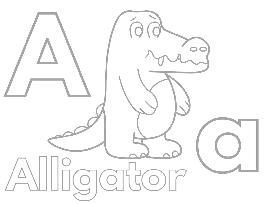 Alphabet Animal Coloring Pages - Printable Digital Download for Kids ...
