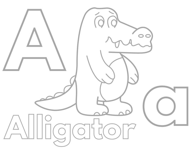 Alphabet Animal Coloring Pages - Printable Digital Download for Kids ...