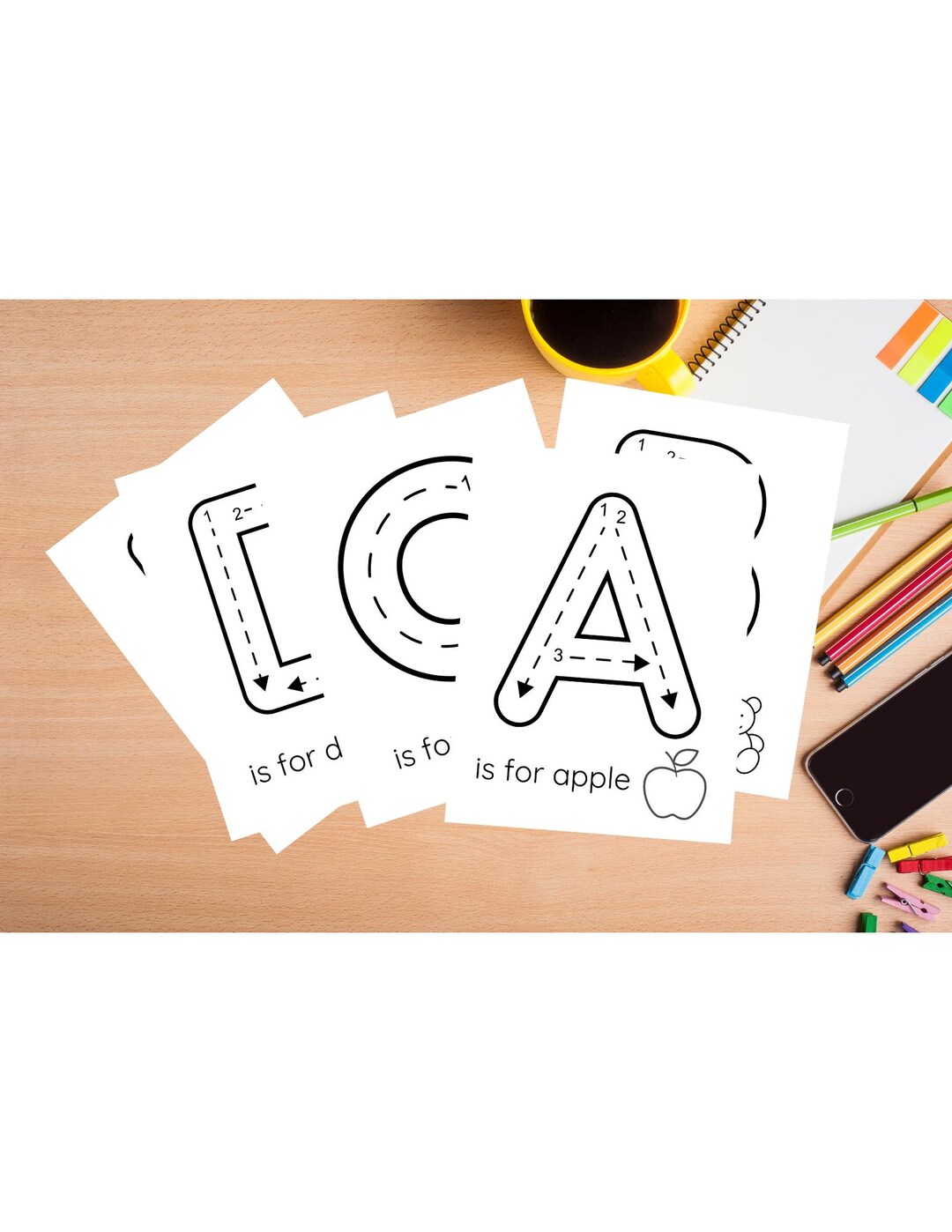 A-Z Alphabet Tracing and Coloring Sheets for Kids | Digital Download - Etsy