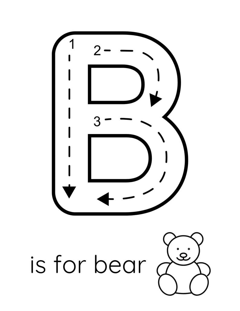 A-Z Alphabet Tracing and Coloring Sheets for Kids | Digital Download - Etsy