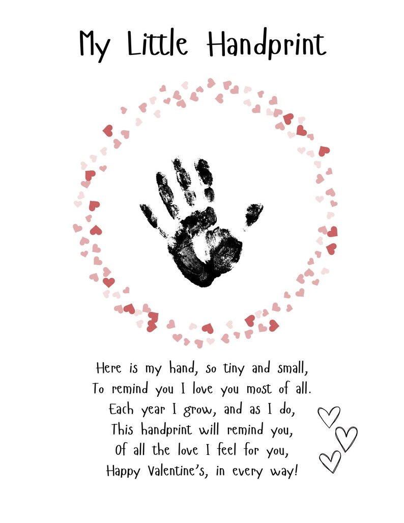 Valentine's Day Handprint Art Printables | Cute & Creative Kids Craft ...