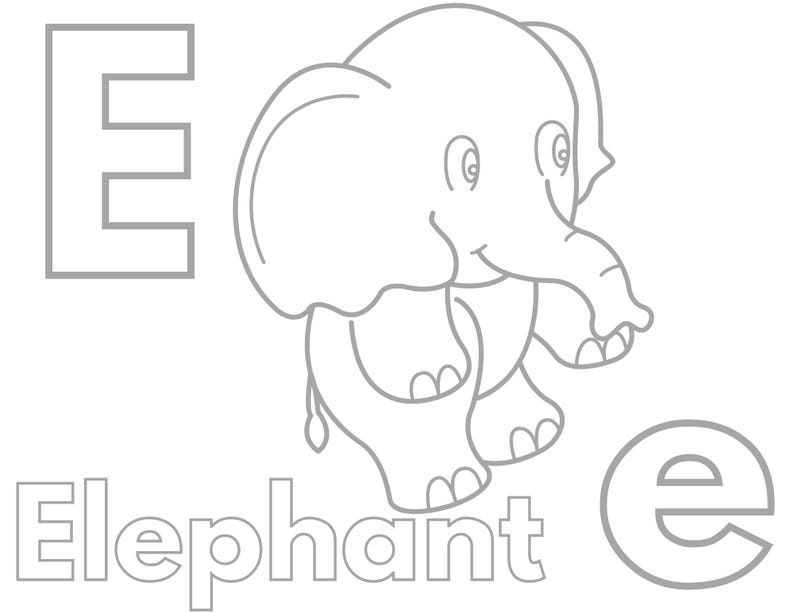 Alphabet Animal Coloring Pages Printable Digital Download for Kids ...