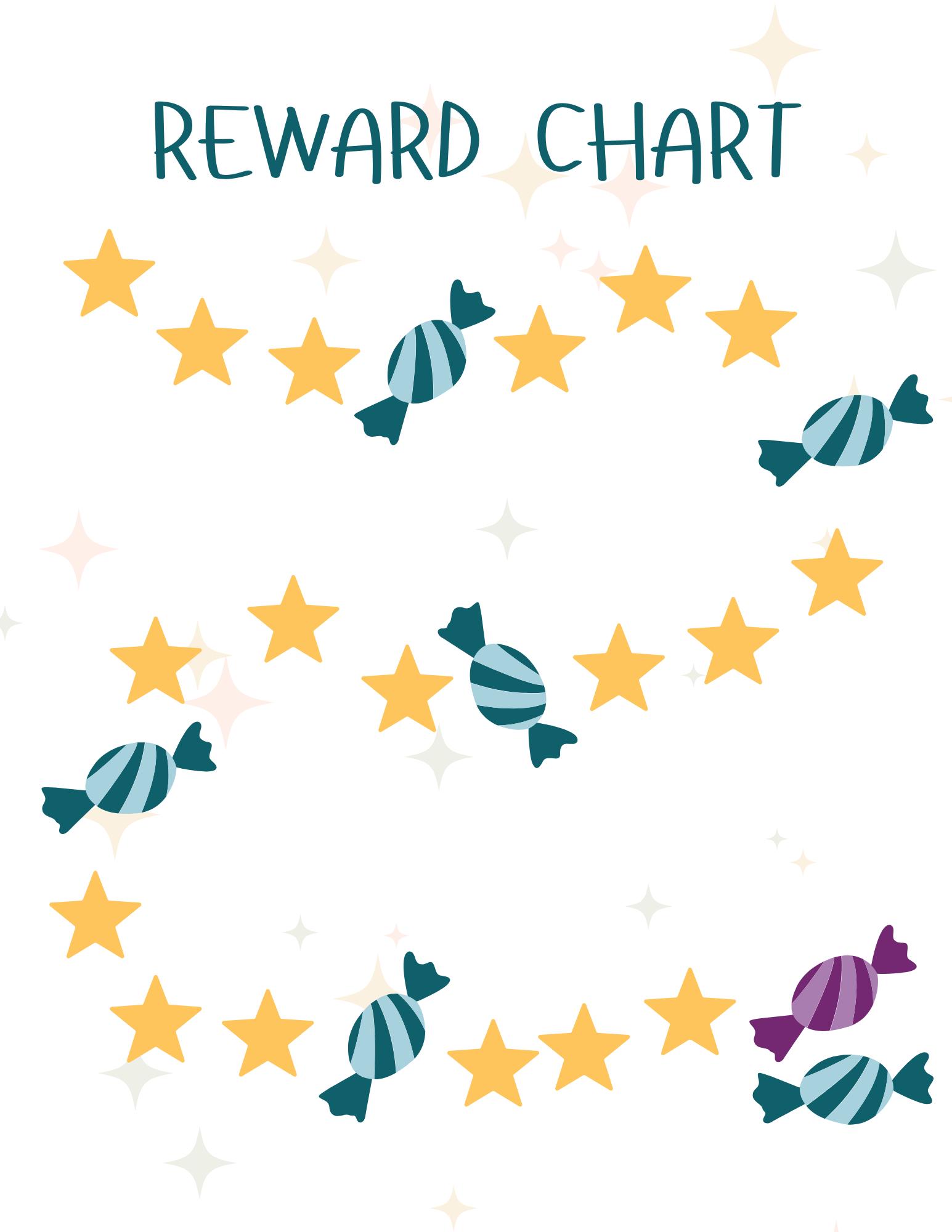 Kids Reward Chart - Star Tracker Digital Print for Rewards - Etsy