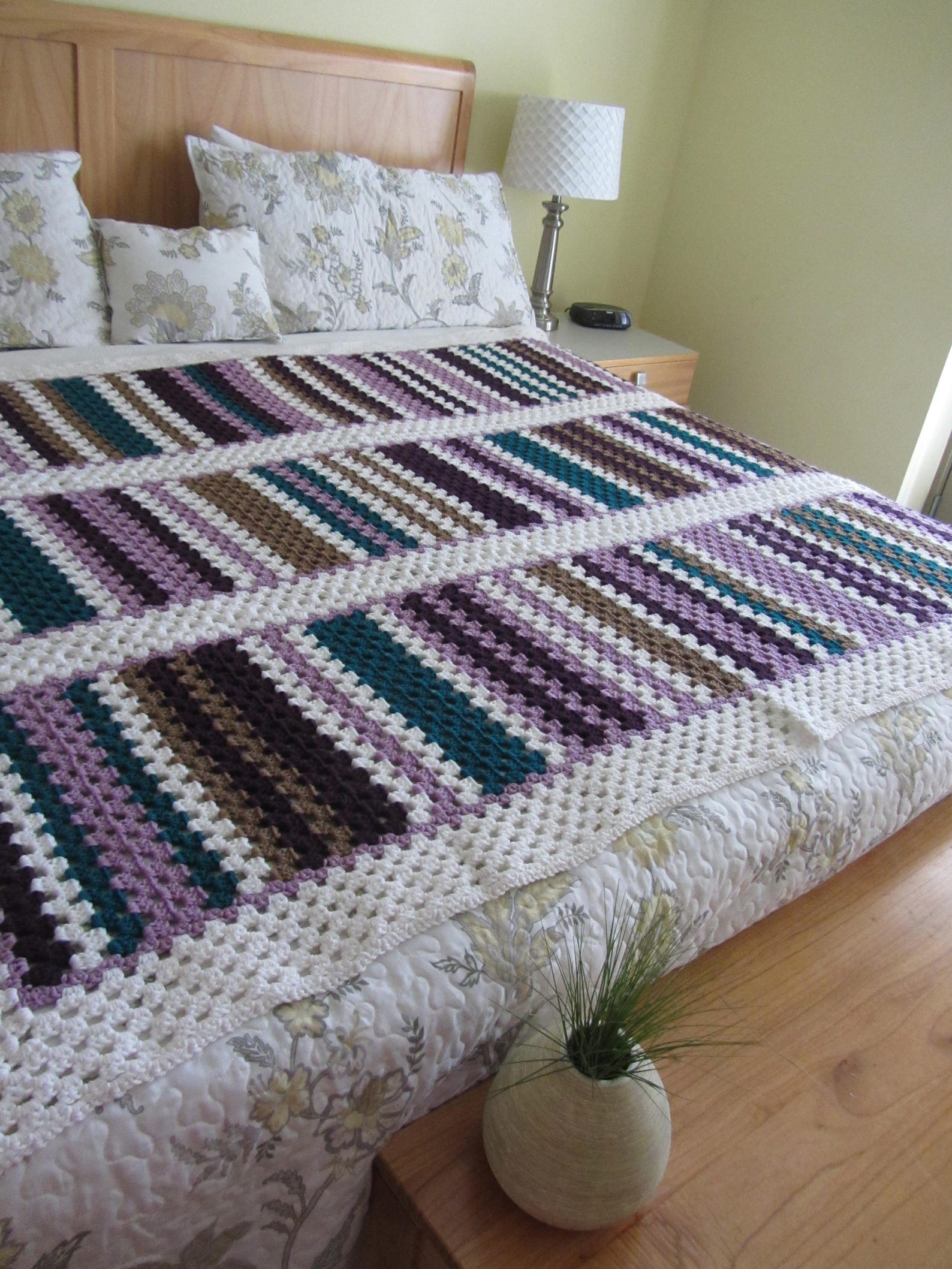 Fun Colorful Crochet Afghan / Throw Blanket - Etsy