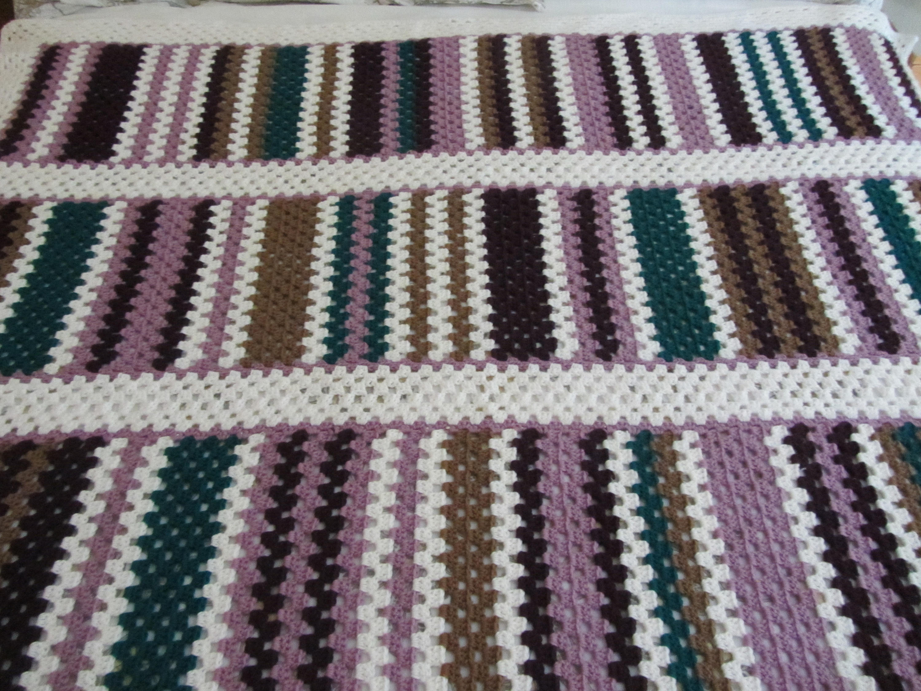 Fun Colorful Crochet Afghan / Throw Blanket - Etsy