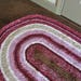 Classic Oval Rag Rug in Reds Pinks and Tans - Etsy