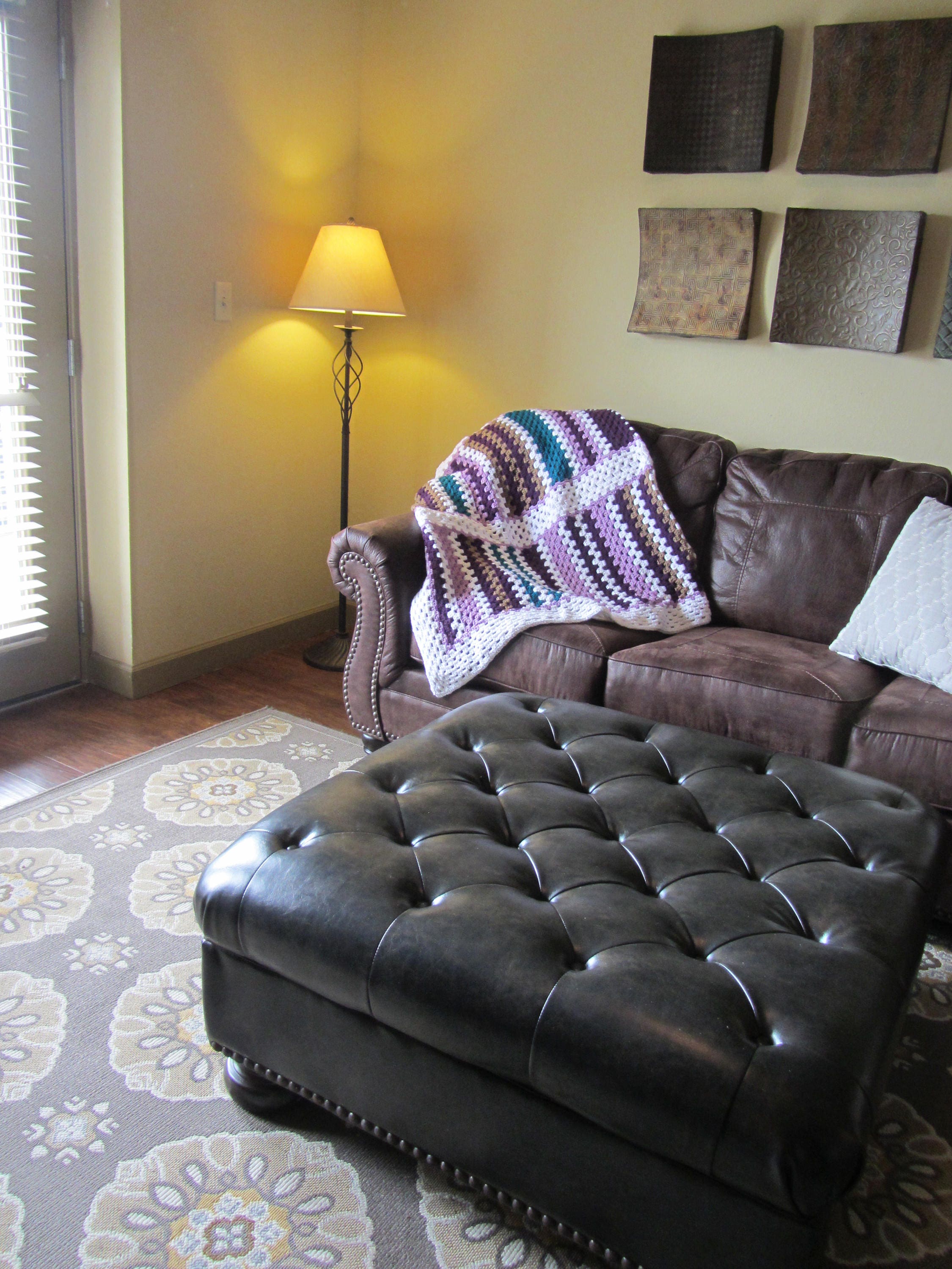 Fun Colorful Crochet Afghan / Throw Blanket - Etsy