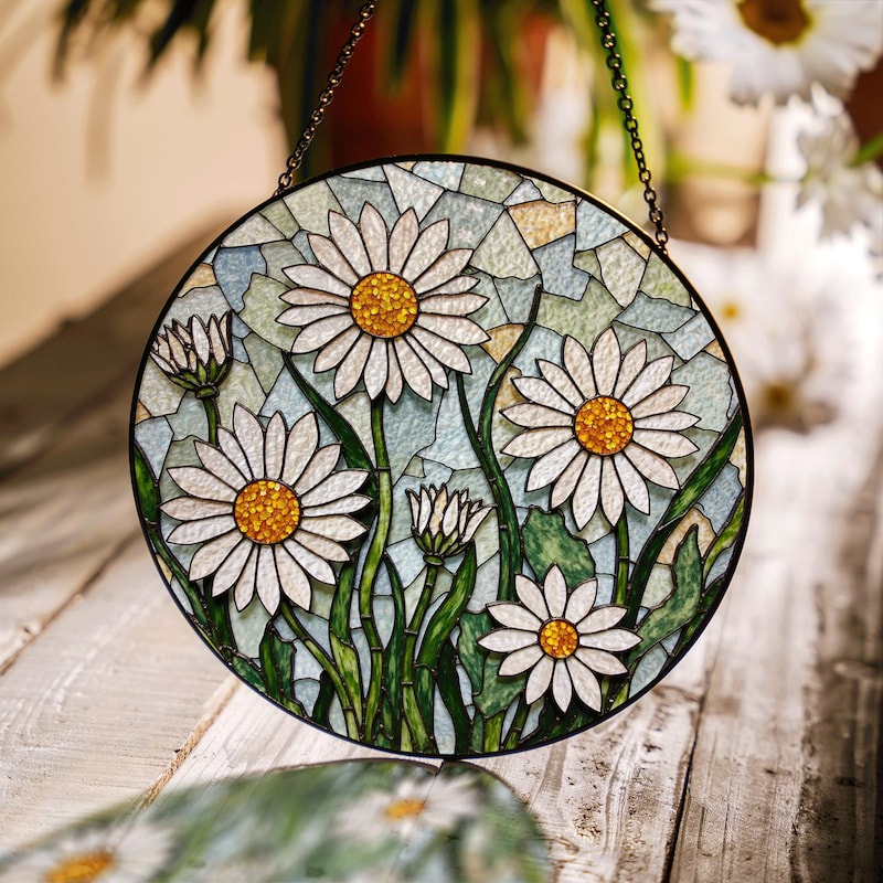 Stained Glass Daisy - Etsy