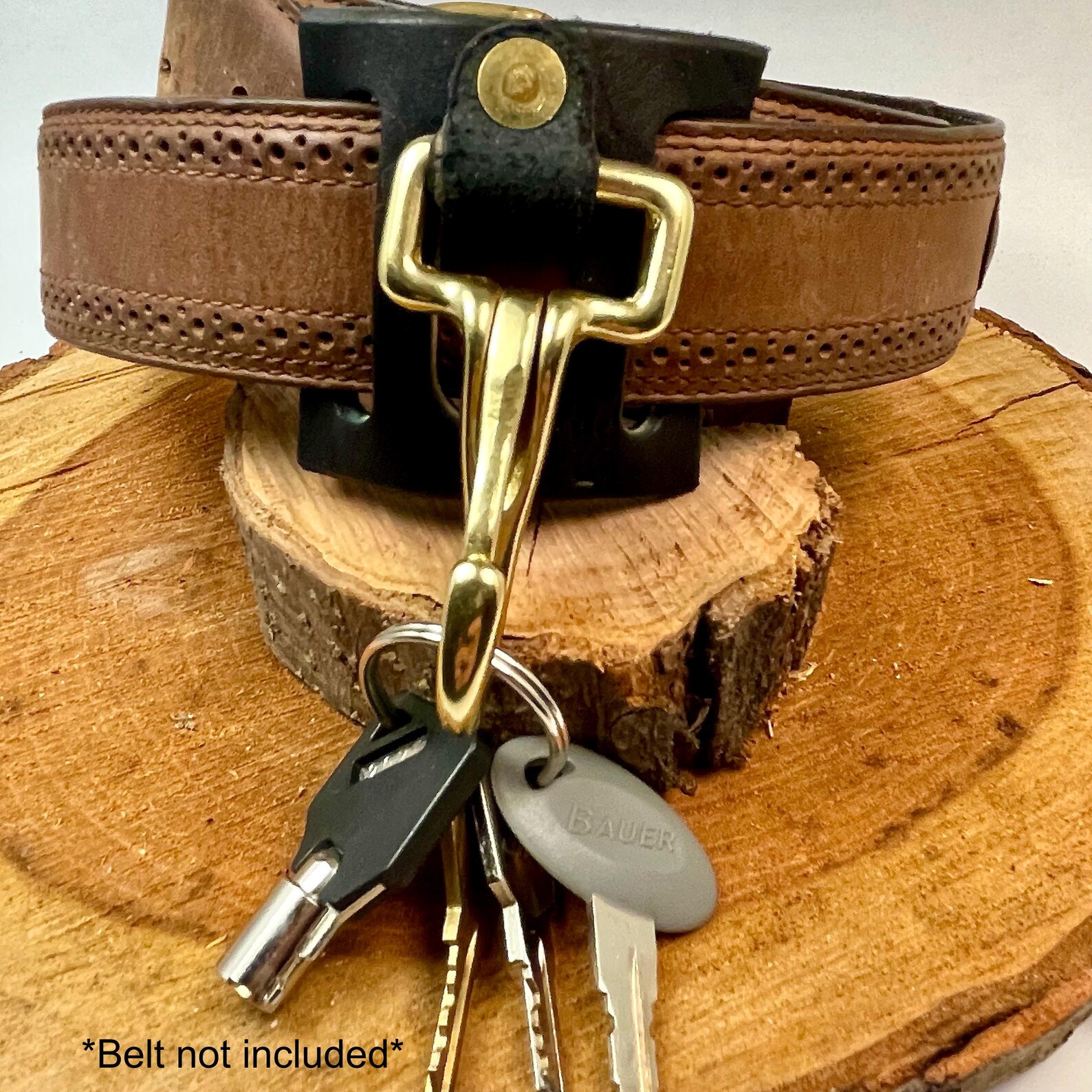 Full Grain Leather Belt or Strap Key Clip: Hands-free Key Holder With ...