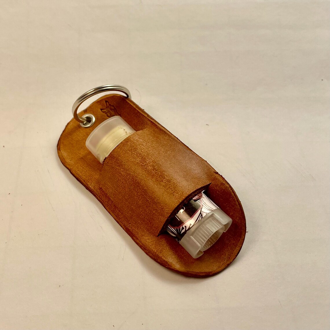 Handmade Leather Chapstick Holder Keychain – Rustic Lip Balm Case - Etsy