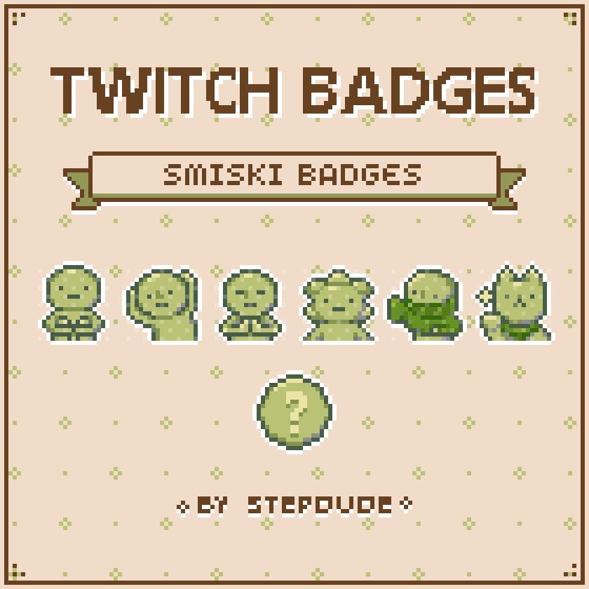 Smiski Pixel Sub Badges for Twitch | Premade Streaming Assets | Cute ...