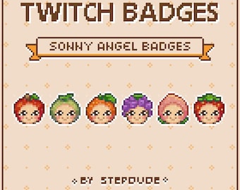 Smiski Pixel Sub Badges for Twitch | Premade Streaming Assets | Cute ...