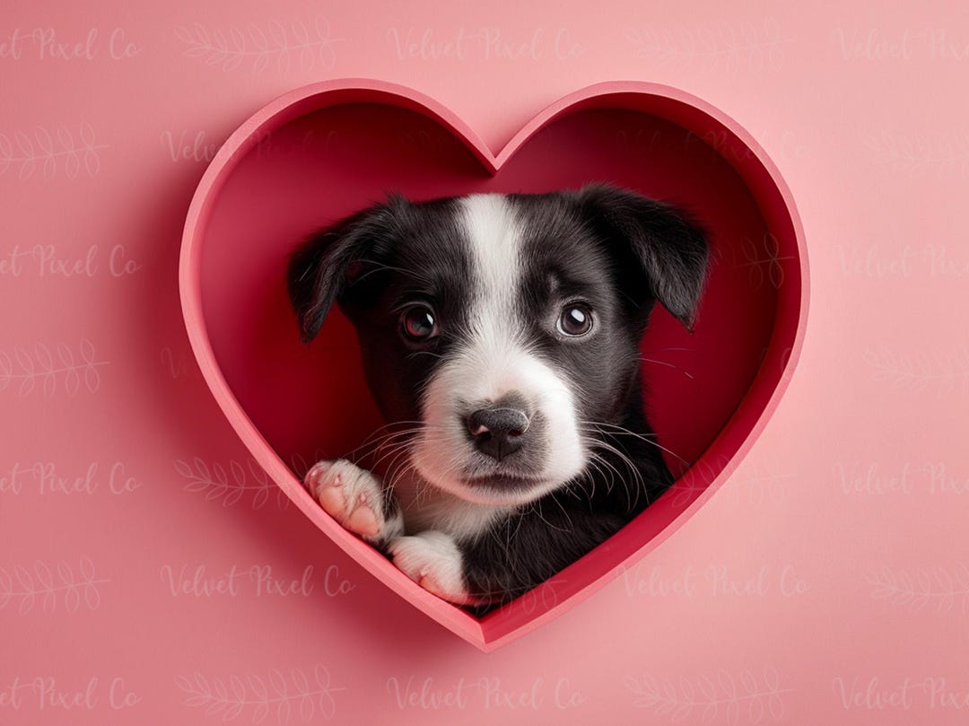 Pink Heart Window Digital Backdrop, Photoshop Overlay, Love Heart ...