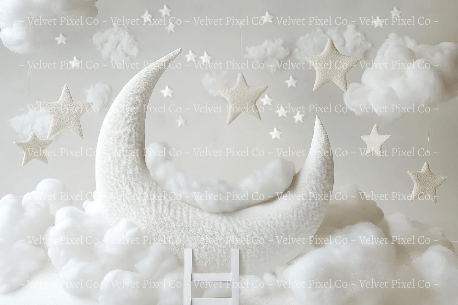 Digital Newborn Backdrop, Moon Stars Newborn Digital Background ...