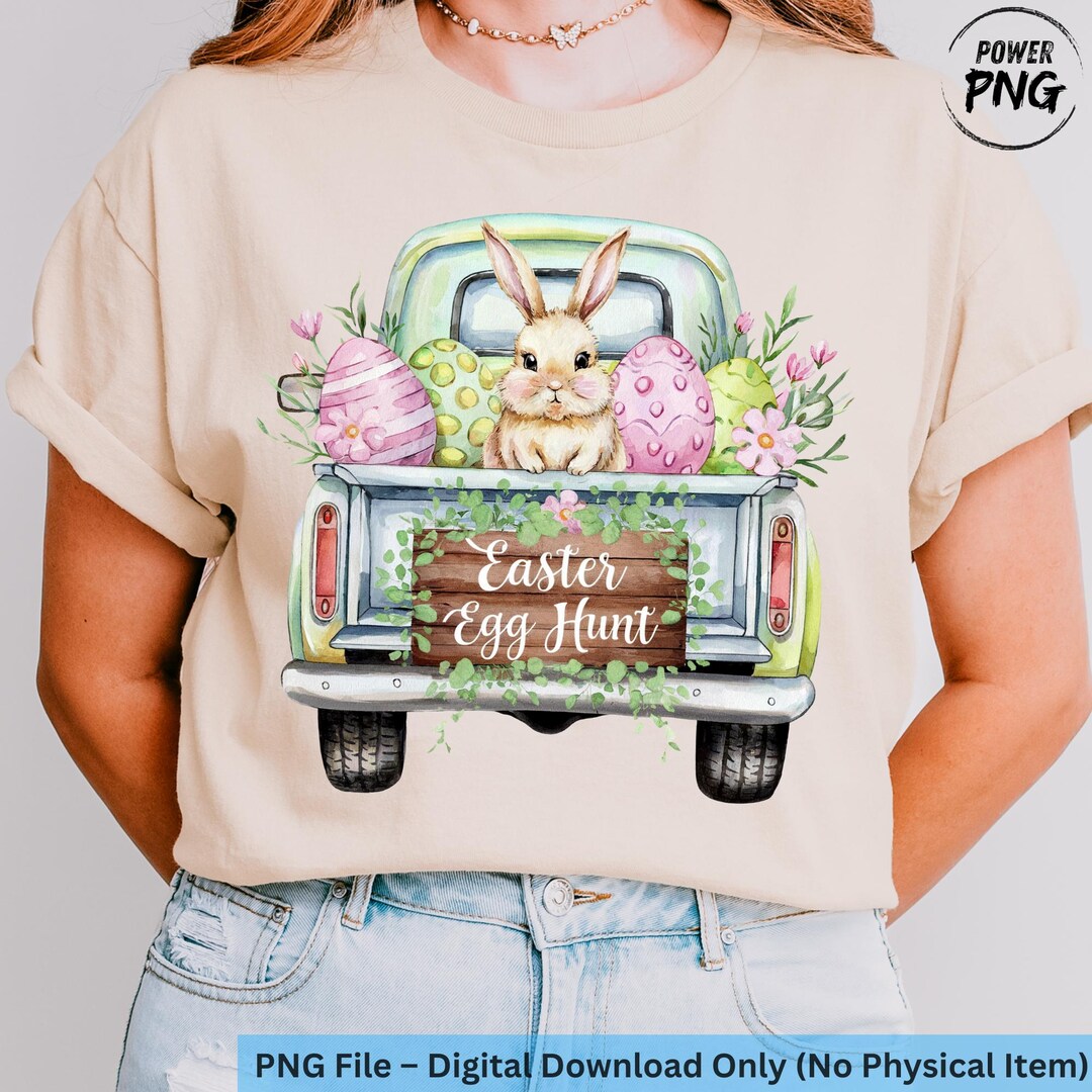 Easter Truck PNG, Easter Egg Hunt Truck, Rustic Bunny Truck Clipart ...