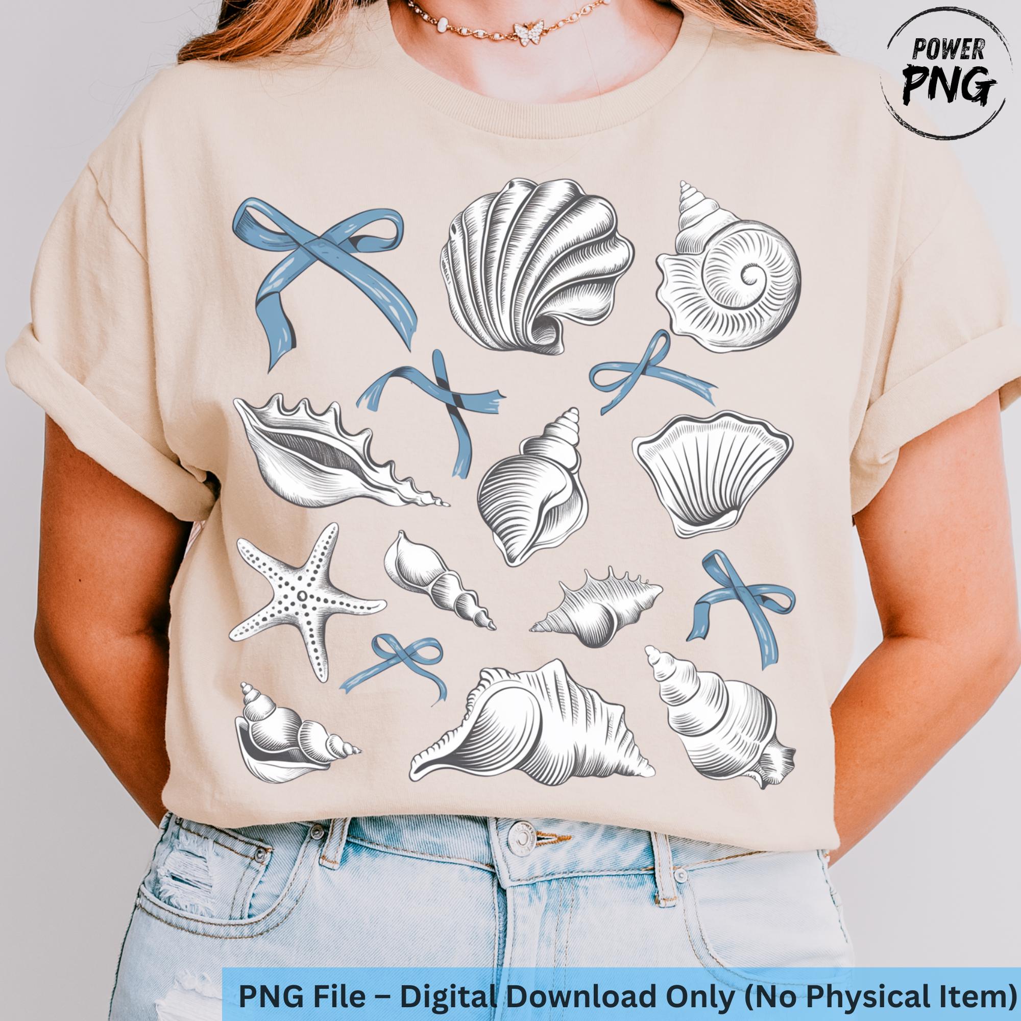 Coquette Seashell PNG, Beach Aesthetic PNG, Coastal Clipart, Retro ...