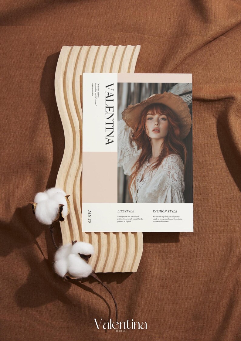 Editable Magazine Cover Template, Fashion Magazine Cover Template ...