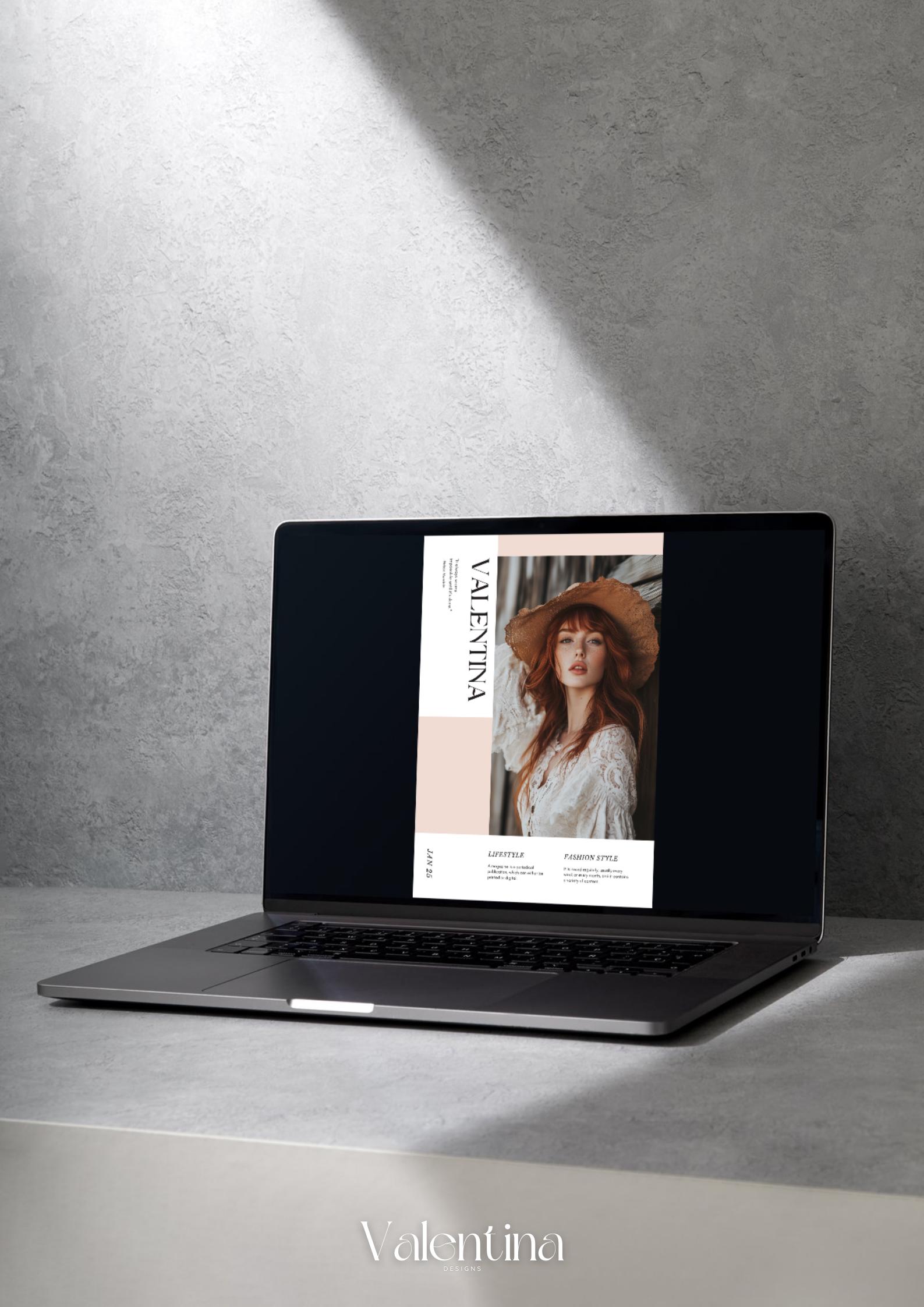 Editable Magazine Cover Template, Fashion Magazine Cover Template ...