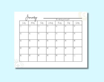 2025 Minimalist Printable Calendar - Portrait Layout Monthly Focus ...