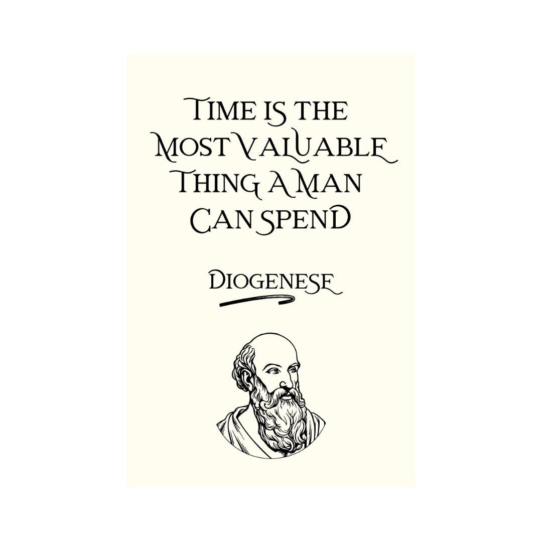 Diogenes Time Quote Poster | Stoic Philosophy Printable | Inspirational ...