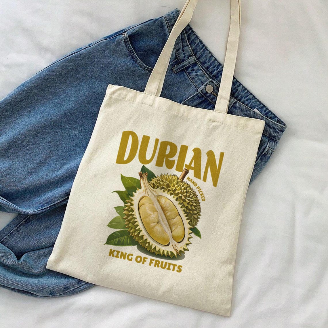Durian Fruit Tote Bag | Funny Stinky King Grocery & Durian Farmers ...