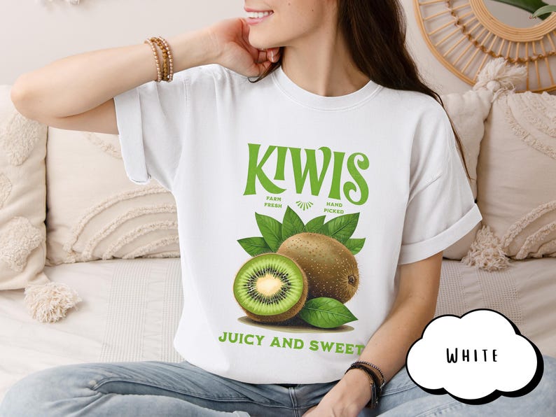 Fresh Summer Tropical Beach Kiwi T-shirt, Kiwifruit Farmers Market T ...