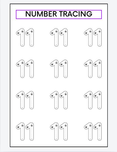 Tracing Numbers 11-20 - Etsy