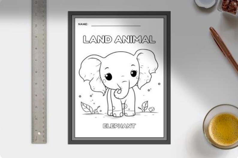 Land Animals Coloring Pages Activity Worksheet - Etsy