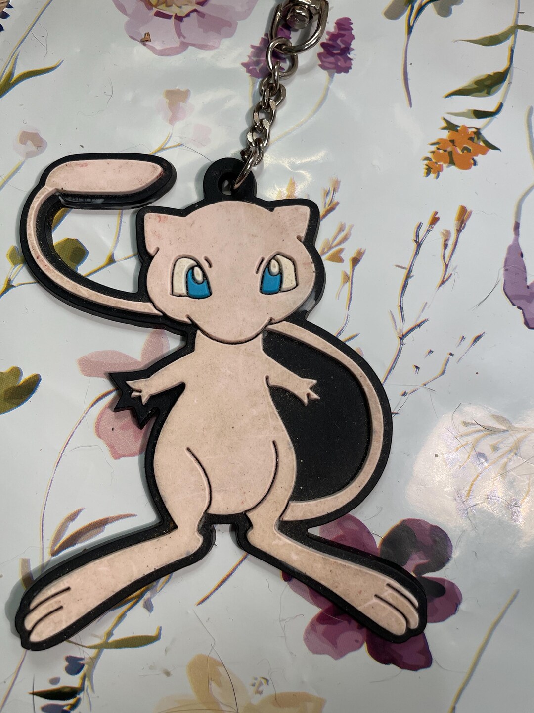 Vintage 2000s Rubber Reel Mew Pokémon Keychain - Etsy