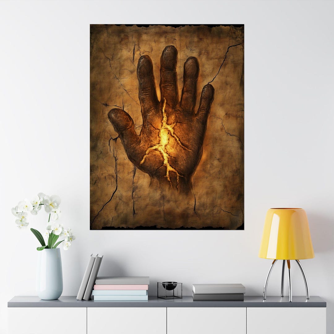 Midas Touch Hand Poster, Unique Abstract Print, Premium Ready to Hang ...