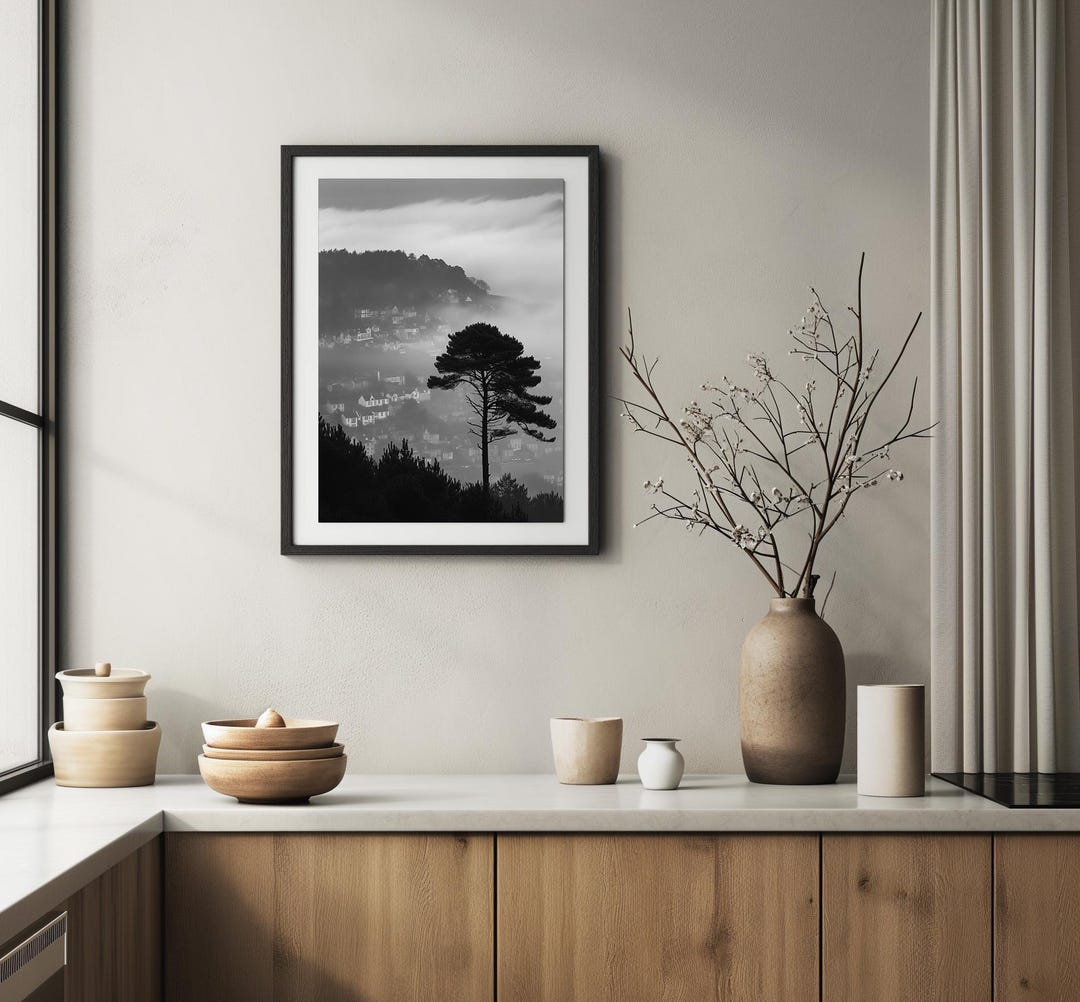 Black and White Tree Poster, Matte Nature Photograph Style Print ...