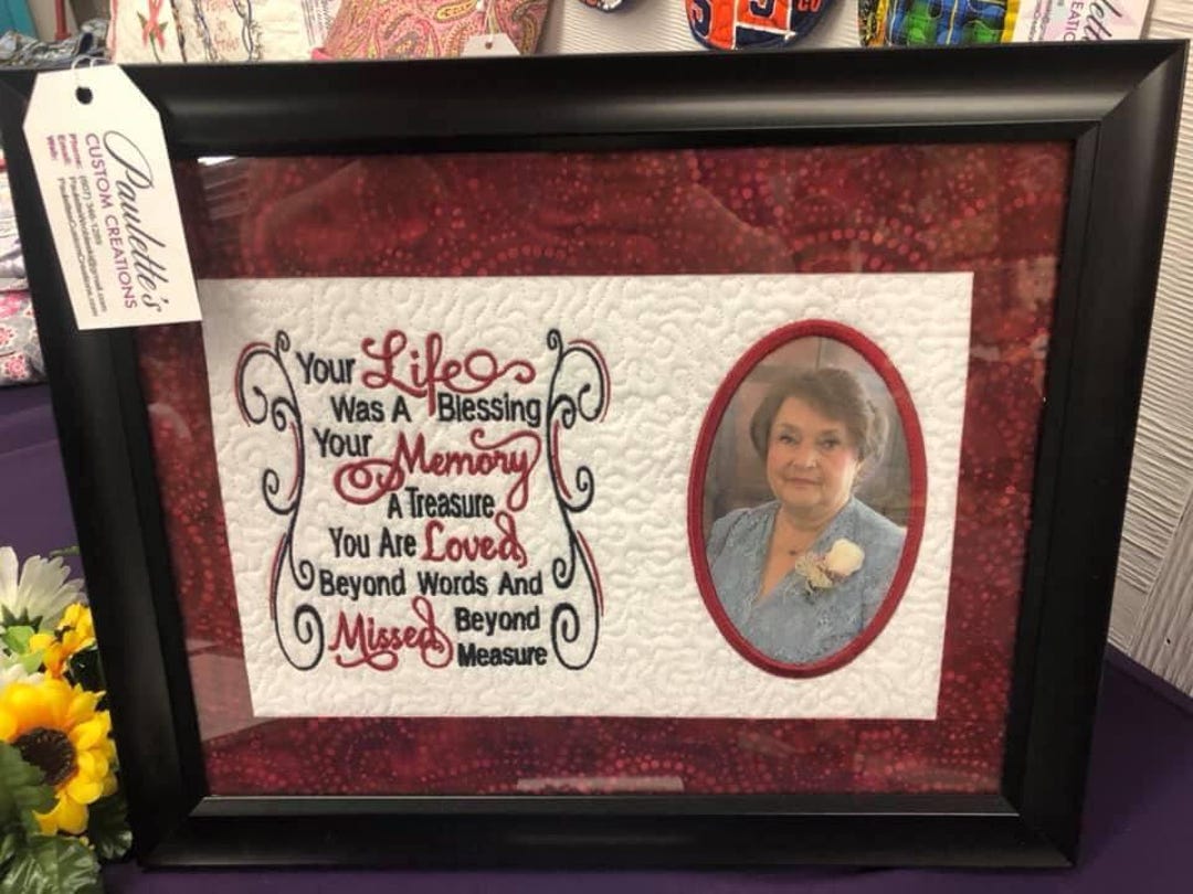 Personalized Memorial Quilted Frame - Etsy