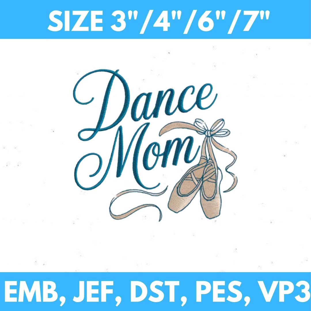 Dance Mom Embroidery Design With Name on Sleeve Custom Ballet Mom Shirt ...