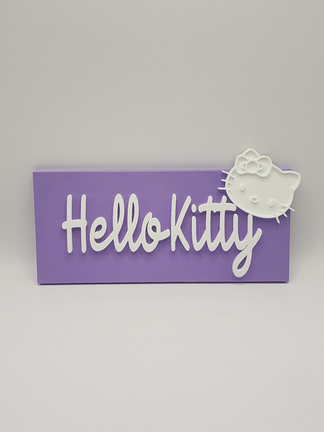 Hello Kitty Wall Décor- Kawaii 3D Printed Greeting Plaque - Etsy