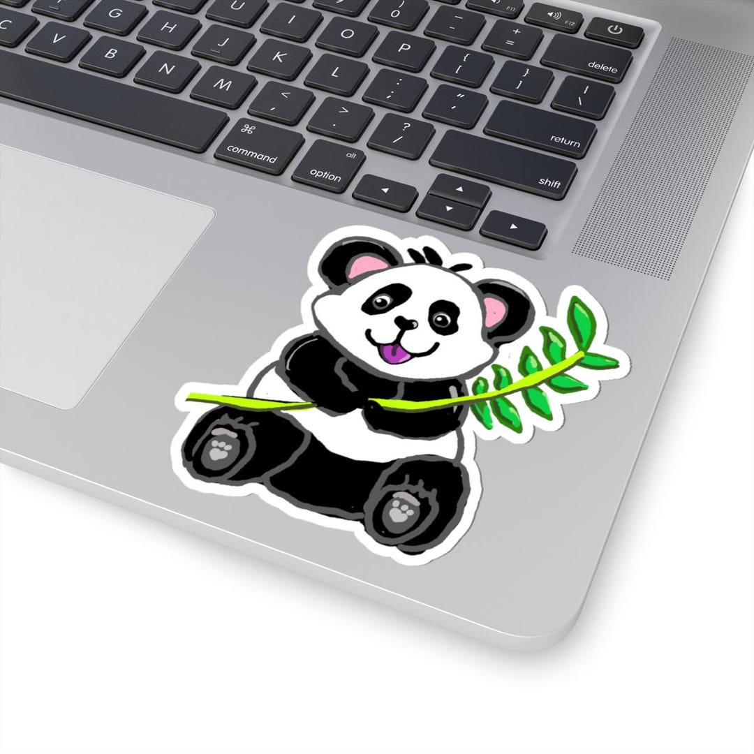 Cute Panda Animal Laptop Sticker for Women, Men, and Kids, Zoo Stickers ...
