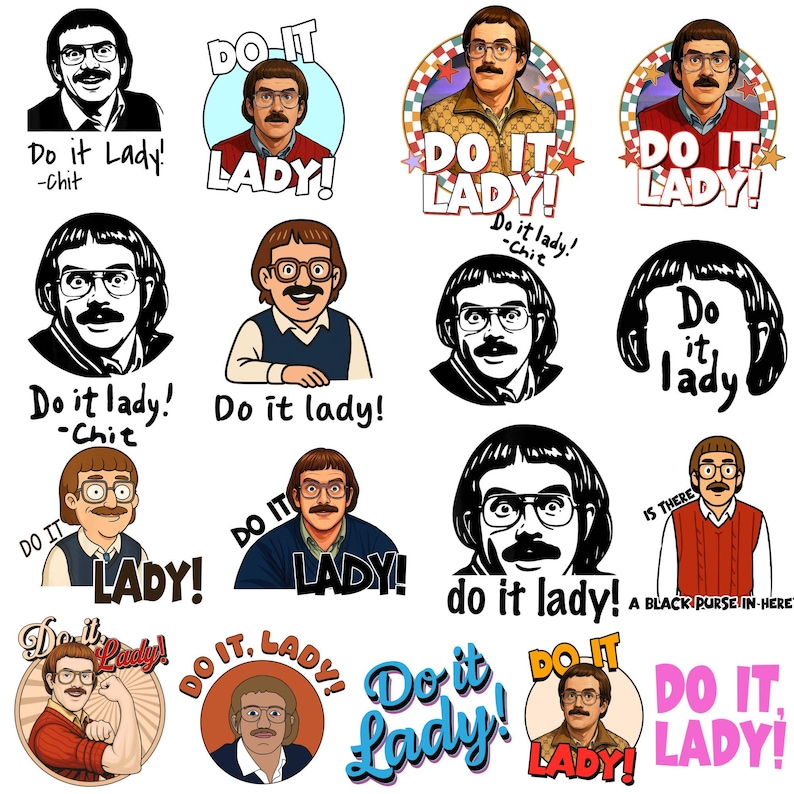 Do It Lady Chit PNG Bundle: Retro Feminist Meme (digital Download) - Etsy