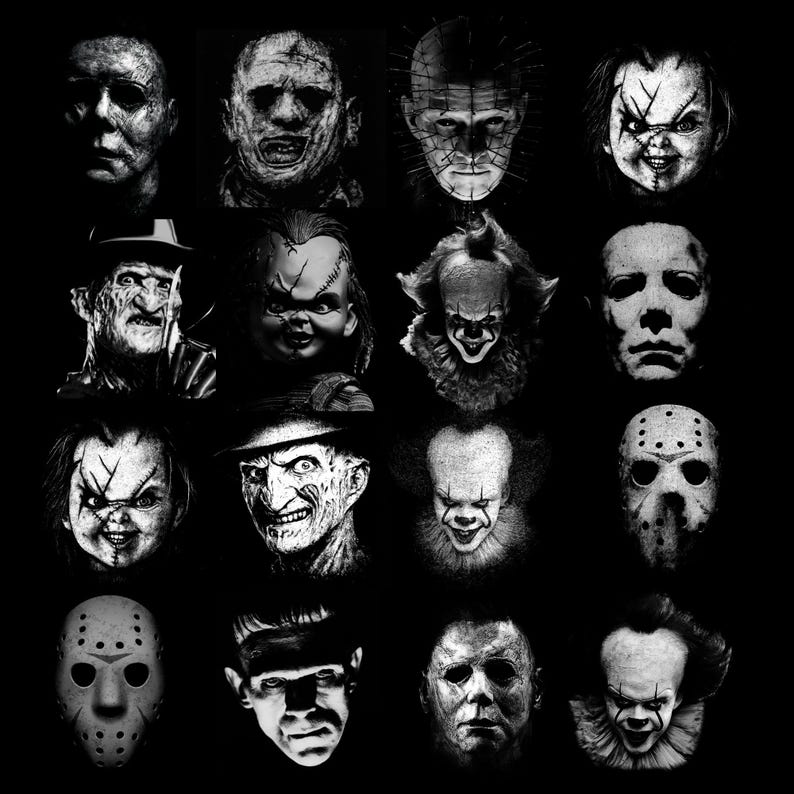 Funny Horror Character Cereal Png Bundle,horror Movie Png,halloween ...