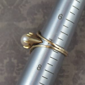 Vintage Vincent Ferrini Designer 14K Yellow Gold and Pearl Ring - Etsy