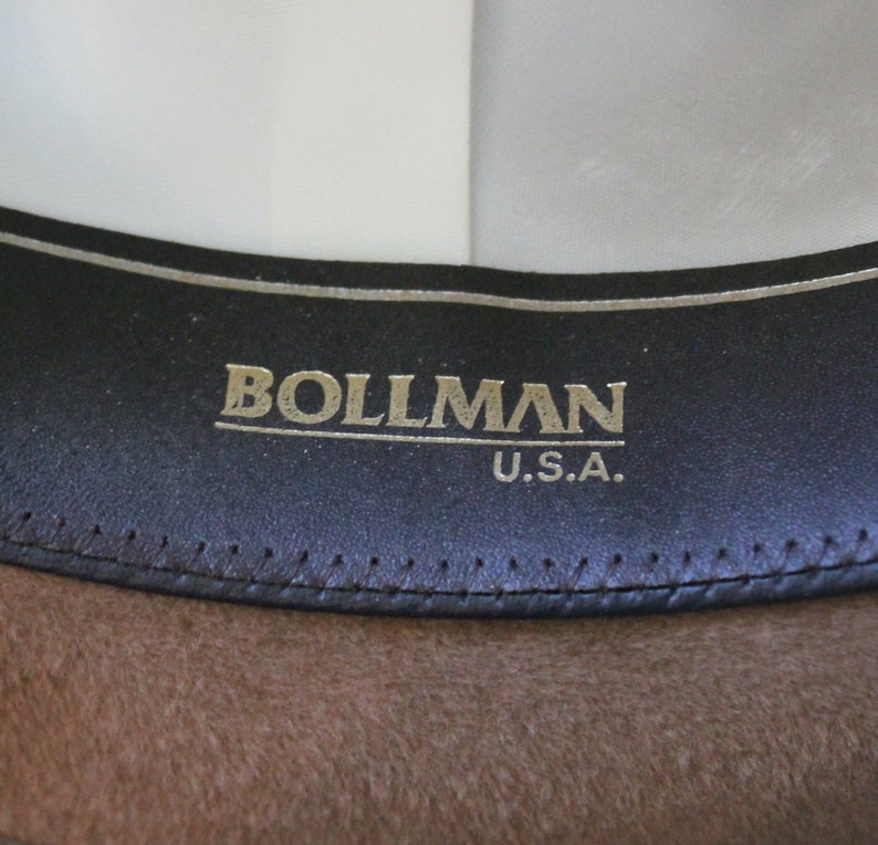 Vintage Men's Brown Velour Fur Rope Band Bollman Hat Size - Etsy