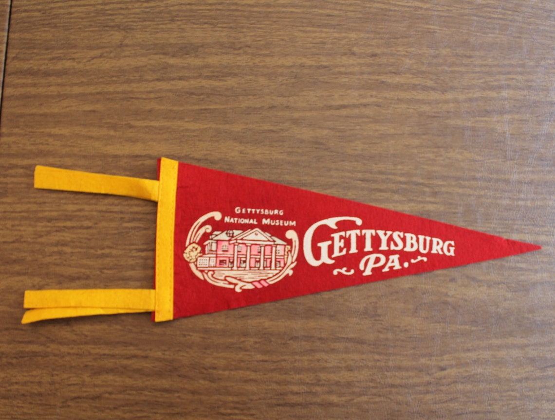 Vintage Pair of Red and Green Felt Gettysburg PA National - Etsy