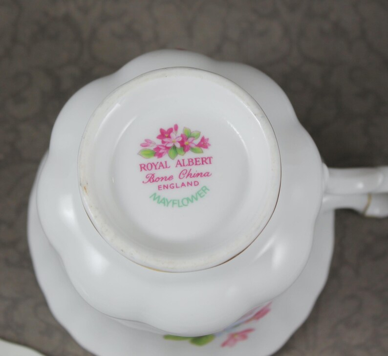 Vintage Royal Albert Pink Floral Mayflower Bone China Tea Cup Set - Etsy