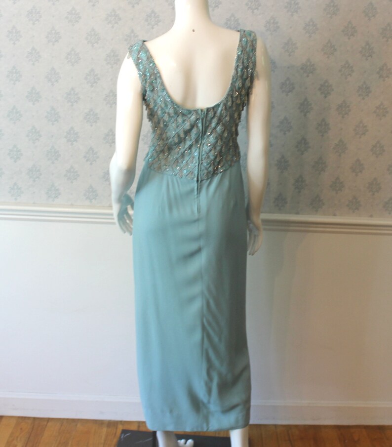 Vintage Mr. Frank Designer Baby Blue and Silver Beaded and - Etsy