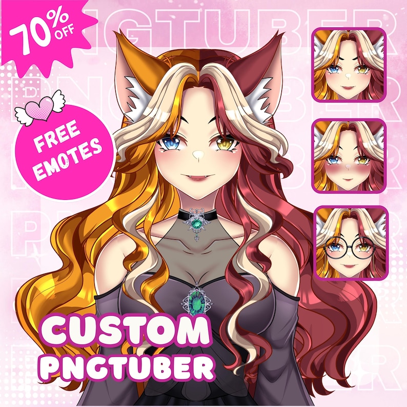 CUSTOM PNGTUBER, Pngtuber, Pngtuber Character, Pngtuber Commissions ...